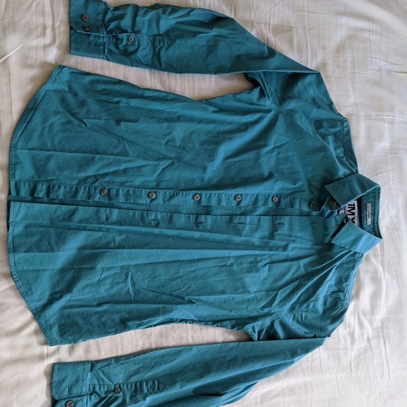 Express | Shirts | Express Small Teal Green Button Down Shirt | Poshmark